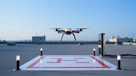 Autonomous Drone Landing On Rooftop Helipad For Future Delivery
