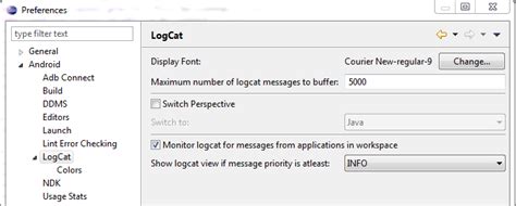Eclipse Why Doesnt Logcat Show Anything In My Android Stack Overflow