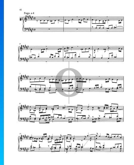 Fugue F Minor BWV 881 Johann Sebastian Bach Piano Sheet Music OKTAV