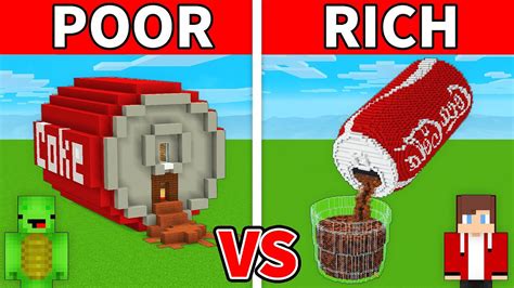 JJ And MIkey POOR Vs RICH COCA COLA Battle In Minecraft Maizen YouTube