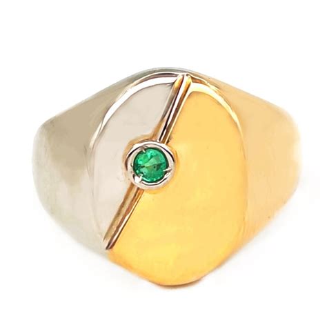 18 Kt Gold Weißgold Ring Smaragd Catawiki