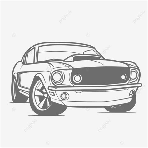The Mustang Drawing Coloring Pages Vector Basic Simple Cute Cartoon