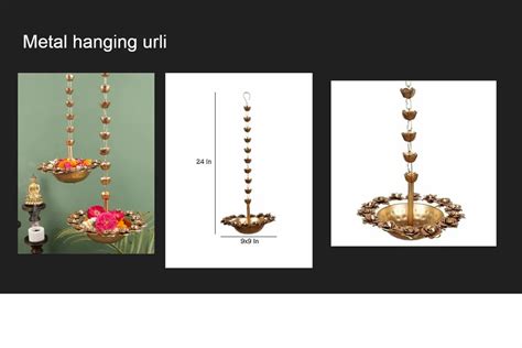 Golden Glossy Hanging Urli Set For Home Decoration At Rs 390 Piece In