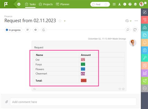 Dynamic Blocks In Tasks Calculate Your Data Planfix Blog