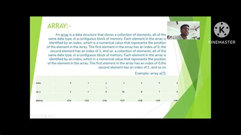 Arrays Advantages And Disadvantages Youtube