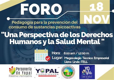 Foro Pedagogía Para La Prevención Del Consumo De Sustancias