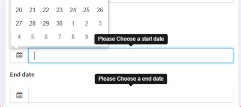 Javascript Validate Enddate Is After Startdate Stack Overflow