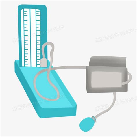 卡通血压计手绘免抠png图片素材下载 卡通png 熊猫办公