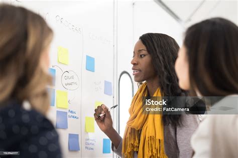 그녀의 팀에 아이디어를 제시 하는 아프리카계 미국인 사업가 모던 양식에 대한 스톡 사진 및 기타 이미지 모던 양식 계획 글로벌 비즈니스 Istock