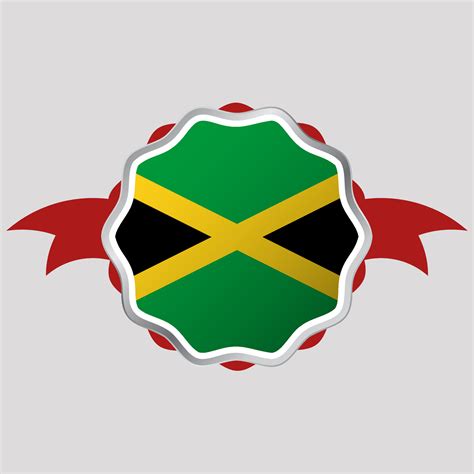 Creative Jamaica Flag Sticker Emblem 39932321 Vector Art At Vecteezy