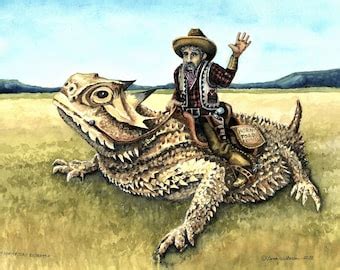 Texas Horny Toad Printed Copy Of Lynn Wilkerson S Etsy