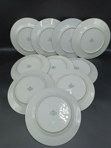 10 assiettes à dessert Charles Ahrenfeldt Porcelaine de Limoges 50s
