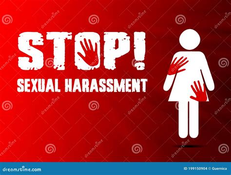 Stop Sexual Harassment Against Women Stock Illustration Illustration