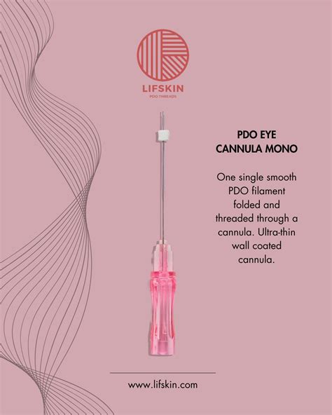 Lifskin Pdo Eye Cannula Mono One Single Smooth Pdo Filament Is Folded