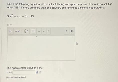 Solved Solve The Following Equation With Exact Solution S Chegg