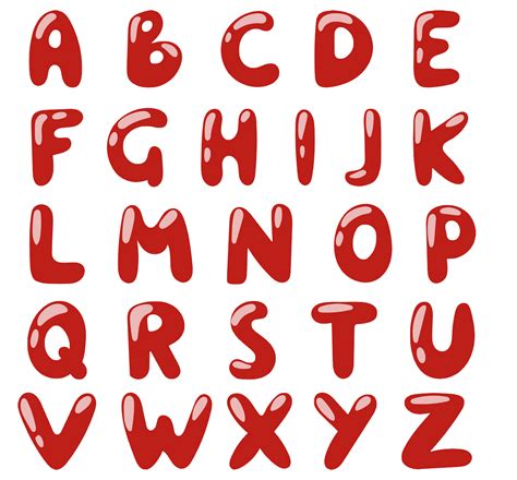 Red Letters And Numbers Png