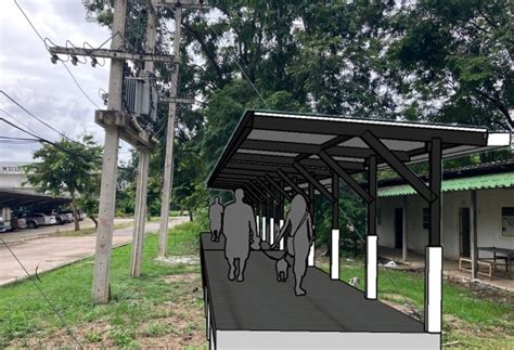 ทางเดินเท้าในวิทยาเขต Sustainability Pibulsongkram