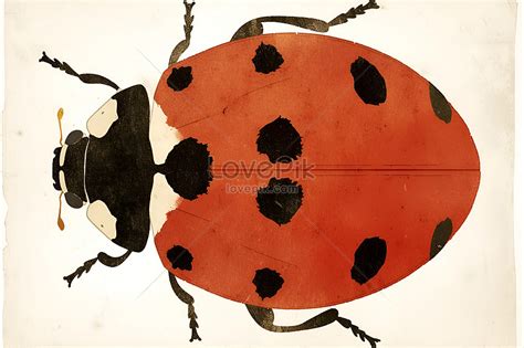 빨간 무당벌레 일러스트 무료 다운로드 Lovepik