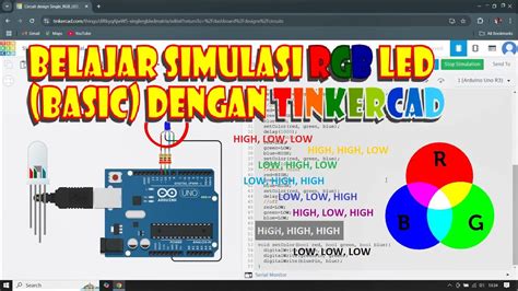 Part 01 Belajar Mengendalikan 1 Led Rgb Basic Simulasi Arduino Menggunakan Tinkercad