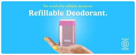 Wild Refillable Deodorant Starter Kit With Pink Case And