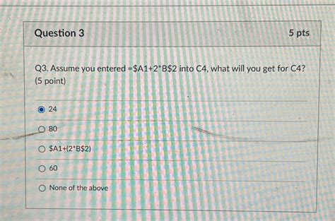 Solved Answer All Questions Based On The Following MS EXCEL Chegg