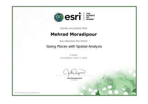 Mehrad Moradipour On Linkedin 🌐 Completed Esri Mooc Going Places
