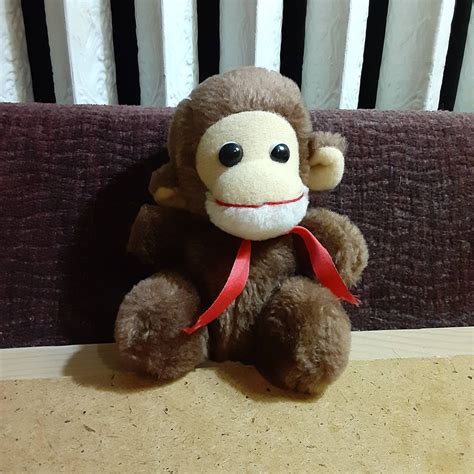 Vintage Plush Monkey Small Retro Chimp Toy By Animal Fair Etsy In