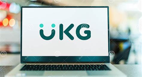 Laptop Computer Displaying Logo Of Ukg Editorial Photo Image Of Brand Application 292896441