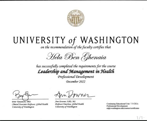 Hello My Uw Certificate Is Finally Here Hela Ben Ghenaia