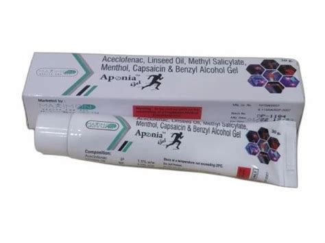 Aponiam Aceclofenac Gel At ₹ 16 Tube Aceclofenac Linseed Oil Methyl Salicylate Menthol