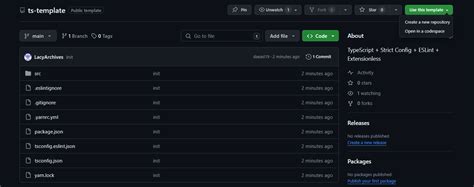github lacyarchives ts template typescript strict config eslint