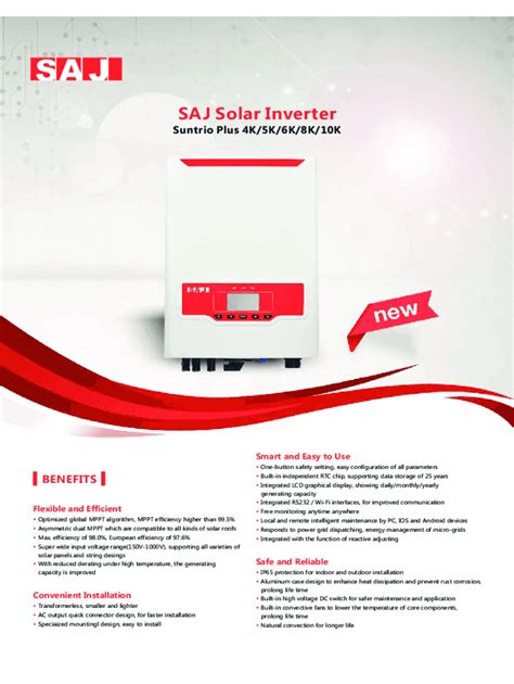 Fillable Online On Grid Single Phase Inverter Sununo Plus 1k 1 5k Fax
