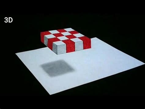 How To Draw D Floating Chess Board Illusion Drawing Simple Drawing Pencil Drawing YouTube
