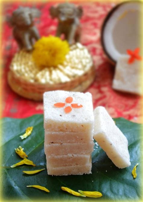 Coconut Burfi Kobbari Mithai Nariyal Ki Barfi Recipe