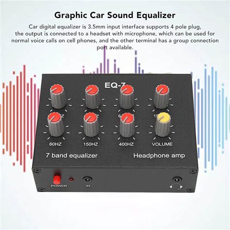 car digital equalizer 100240v 7 band sound equalizer output impedance