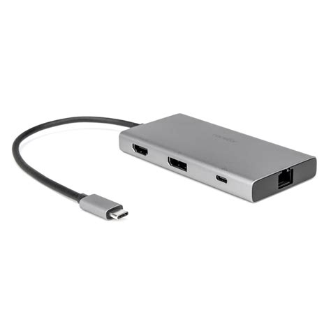 Usb C Dual Display Portable Dock Multiport Adapter With Dp 1 4 Alt Mode Usb C 100w Pd