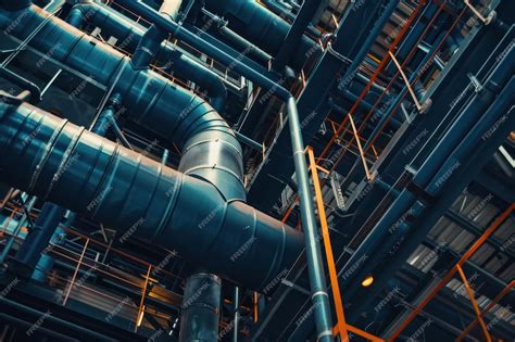 Industrial Piping Network An Architectural Perspective Premium Ai Generated Image