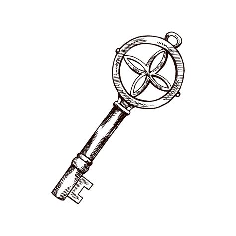 Premium Vector Hand Drawn Vintage Decorative Keys Sketches With