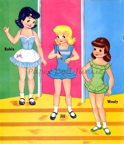Vintage Paper Dolls Little Maids Dress Shop 1957 Paper Dolls