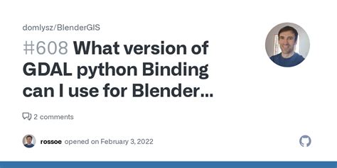 What Version Of Gdal Python Binding Can I Use For Blender 301 · Issue