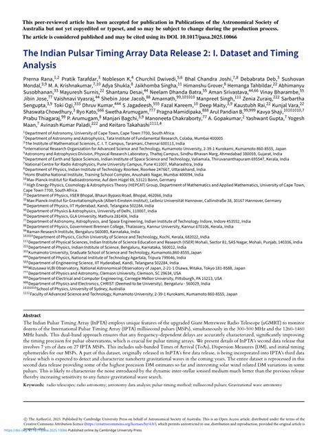Pdf The Indian Pulsar Timing Array Data Release 2 I Dataset And Timing Analysis