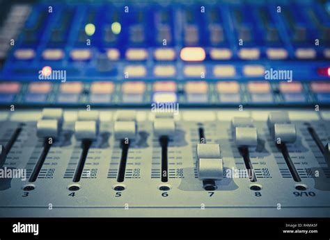 Sound Music Mixer Control Panel Stock Photo Alamy