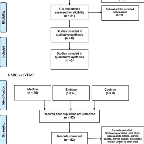 Search Strategy Flow Chart A Mri Vs Ecochg B Mri Vs Cvemp C Mri Vs Download Scientific