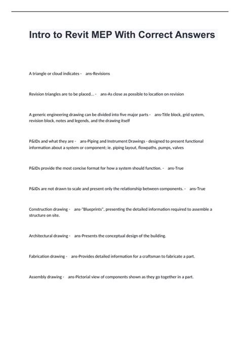 Intro To Revit Mep With Correct Answers Revit Stuvia Us