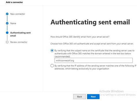 Step 5 How To Configure An O365 Connector To Receive Mail From Skyconnect Domain Mithi Docs