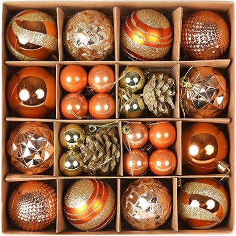 44pcs Christmas Ball Ornaments For Christmas Tree Decorationssequined