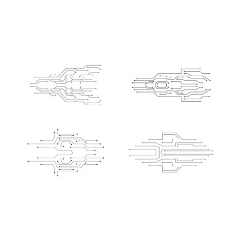 Vector Of Circuit Technology Logo Template Illustration Motherboard