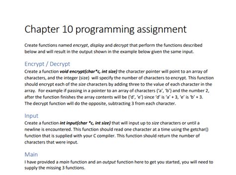 Solved Chapter 10 Programming Assignment Create Functions Chegg