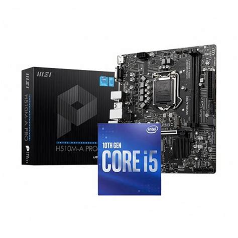 Intel 10th Gen Core I5 10400 Processor With Msi H510m A Pro Intel 11th Gen Motherboard Combo