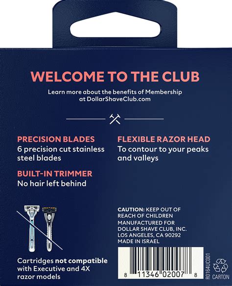 Dollar Shave Club Cartridges 6 Blade Planogram Back